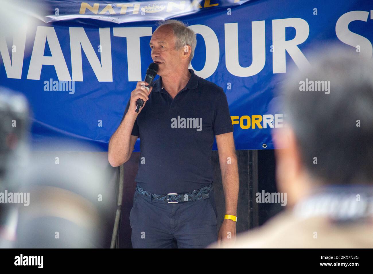 London, UK. 23rd Sep, 2023. National Rejoin March in Central London ...