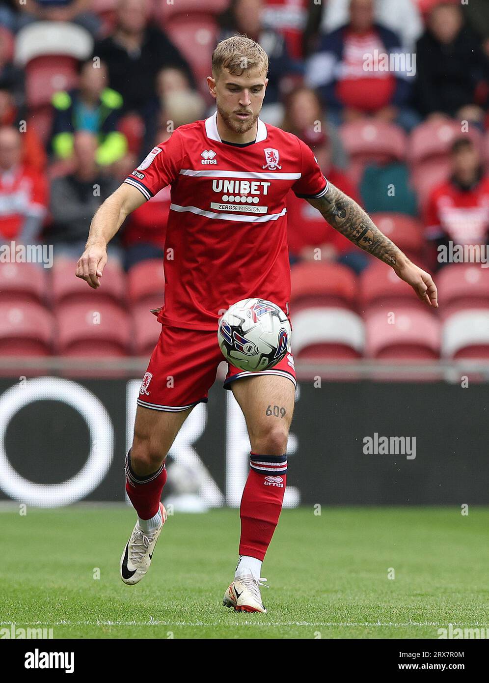 Riley McGree of Middlesbrough in action during the Sky Bet Championship ...