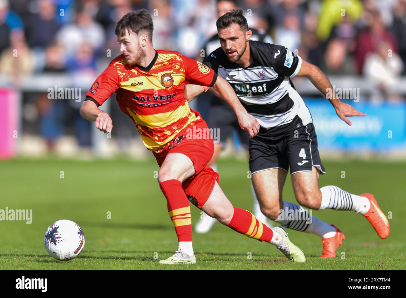 Gloucester City FC Harry Prichard gets away from Darlington FC Tom ...