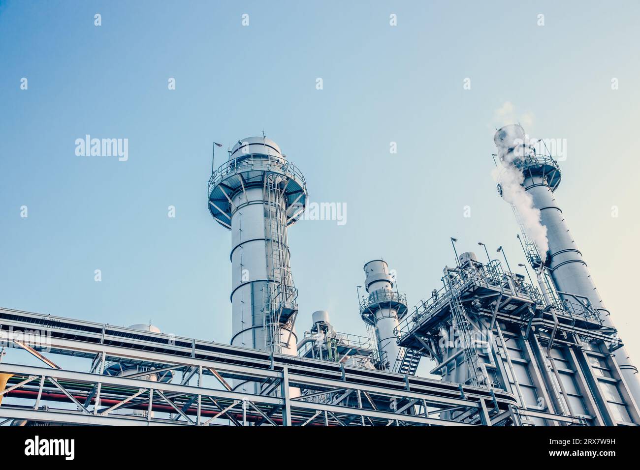 Clean new Power Plant Advance energy industry building with carbon free ...