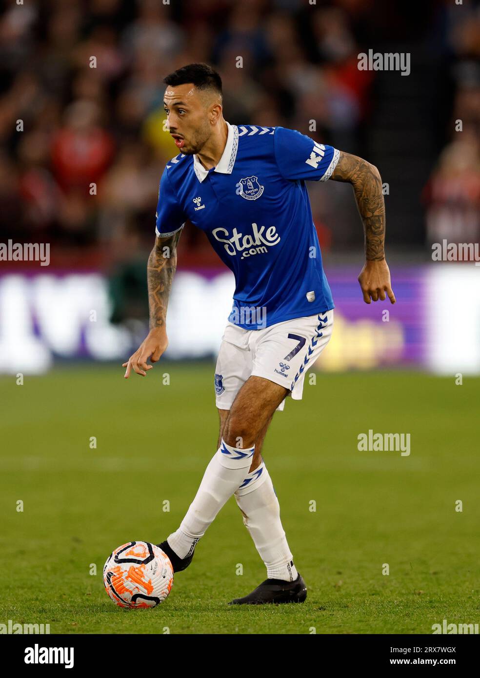 Everton's Dwight McNeil during the Premier League match at the Gtech ...