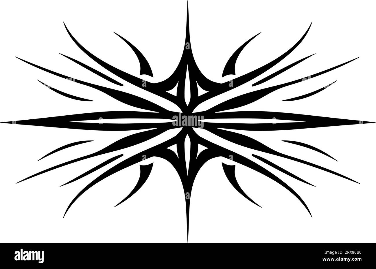 Gothic Acid Neo-tribal shapes. Tattoo. Neo Gothic. Organic Stock Vector ...