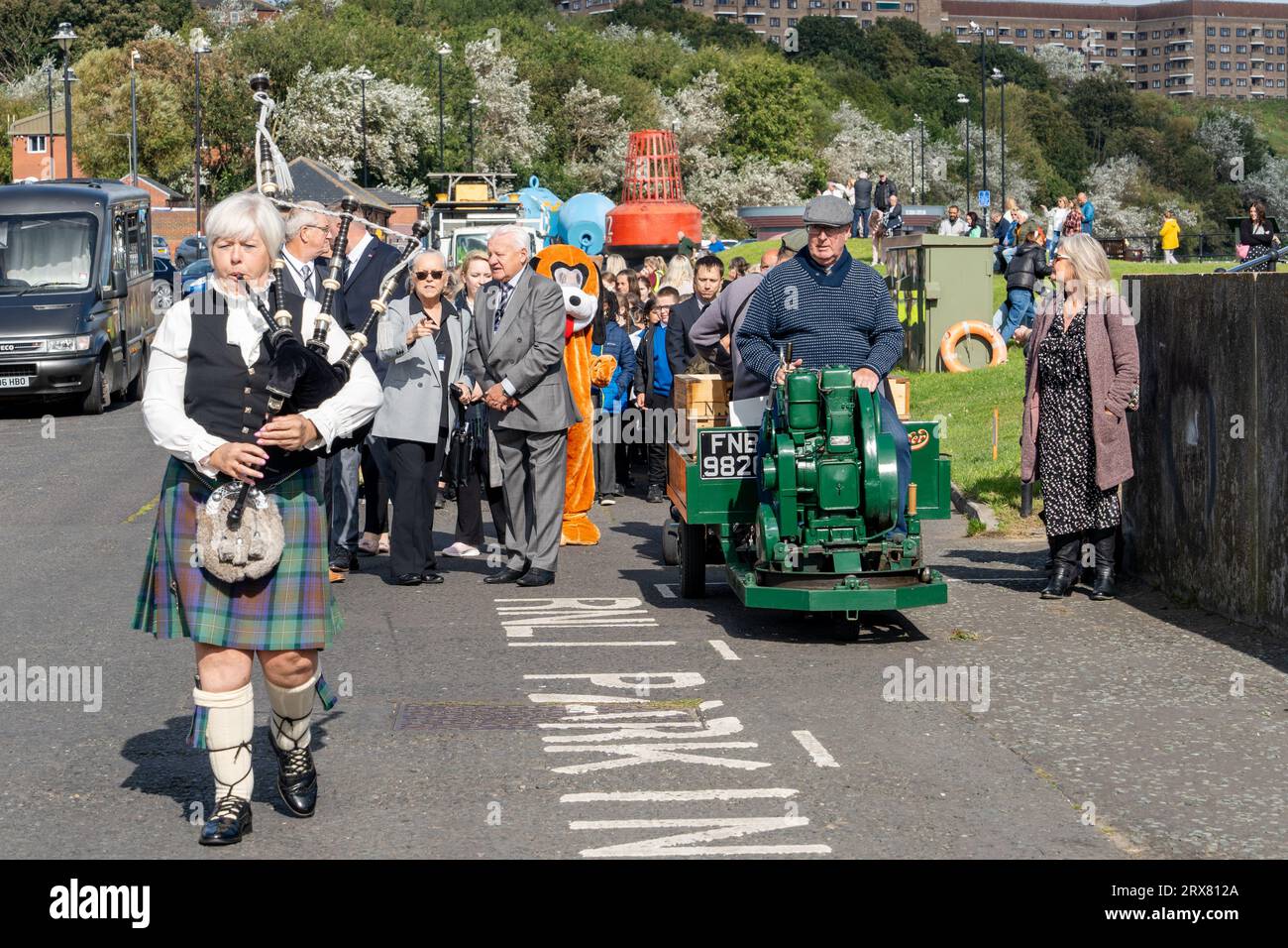 Community parade, ahead of unveiling of The Herring Girl statue, in ...