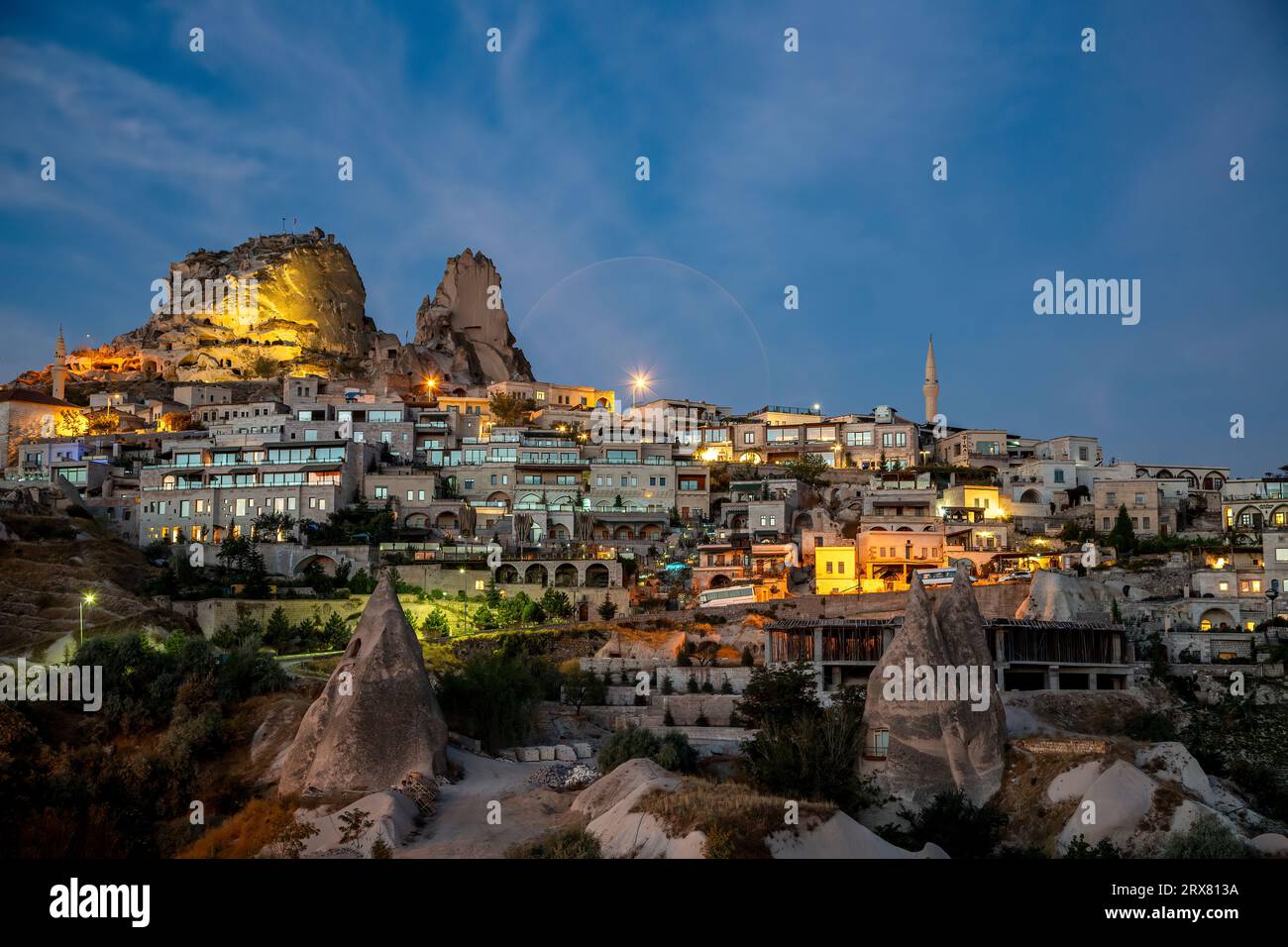 Uchisar Castle and Village, Cappadocia, Turkey Stock Photo - Alamy