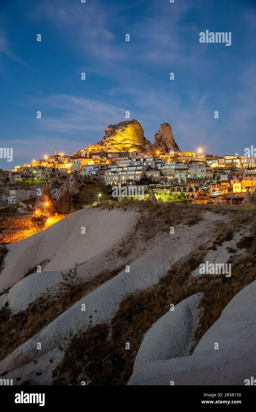 Uchisar Castle and Village, Cappadocia, Turkey Stock Photo - Alamy