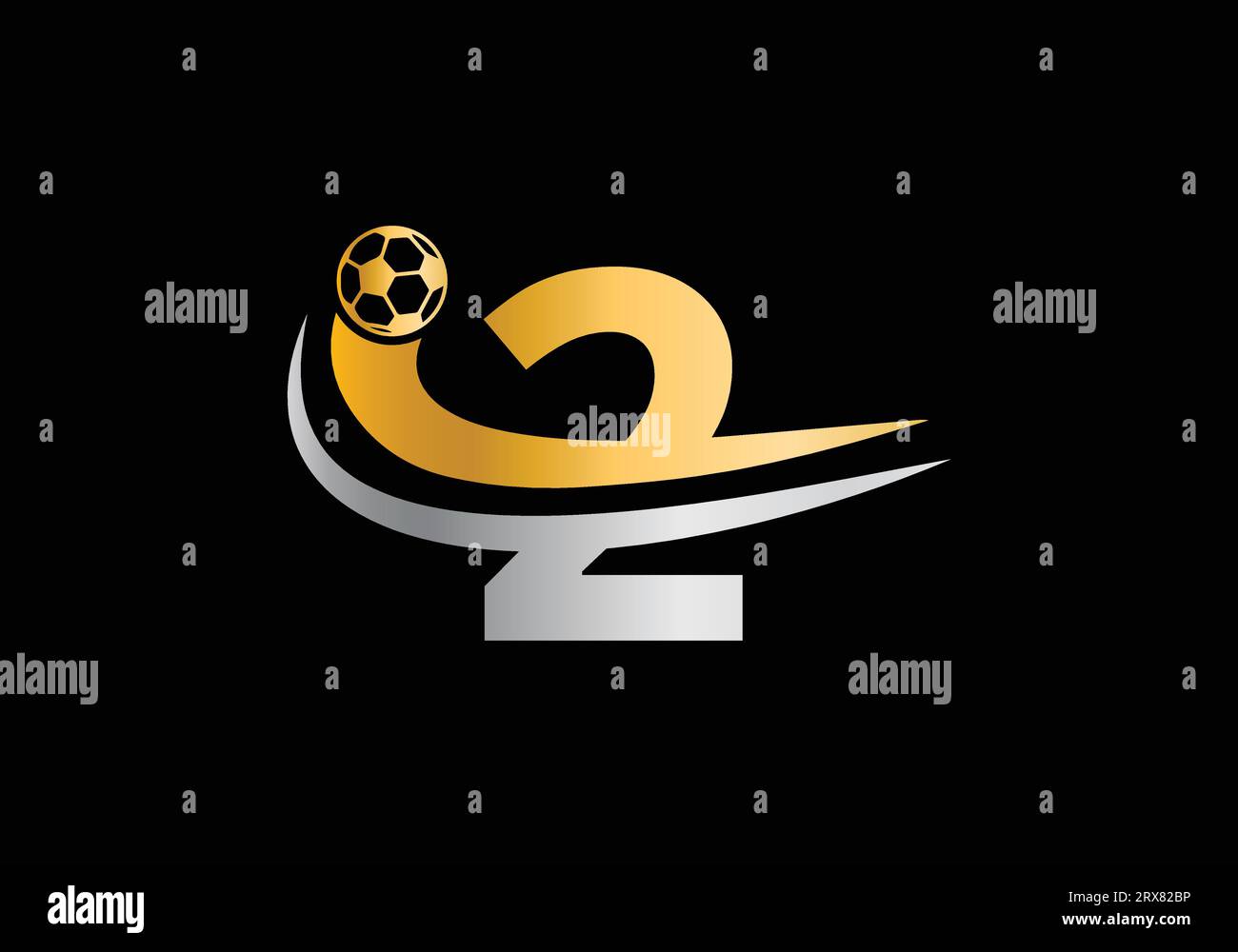 2 Letter with Football Sports Logo Template Design. For Football Club ...