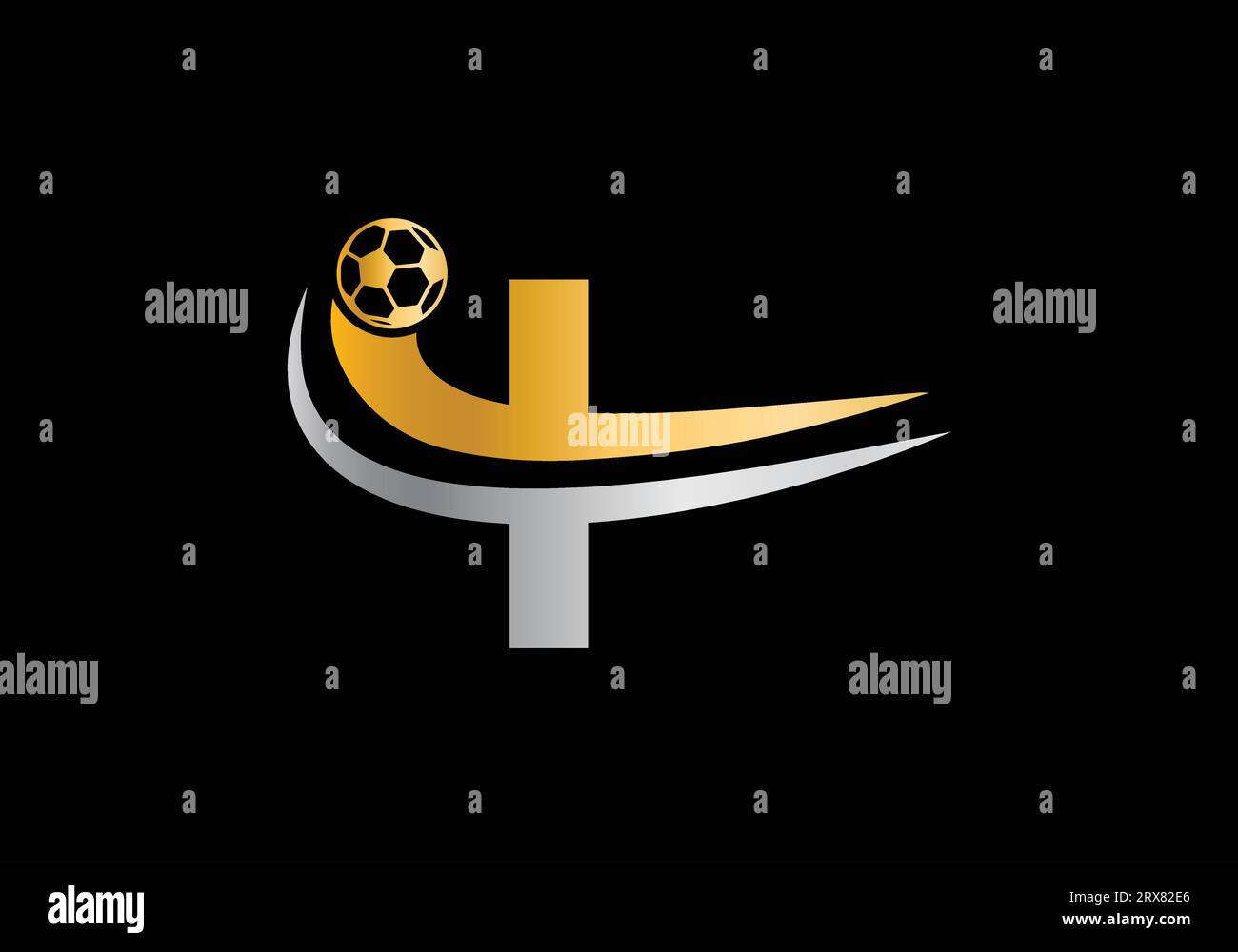 I Letter with Football Sports Logo Template Design. For Football Club ...