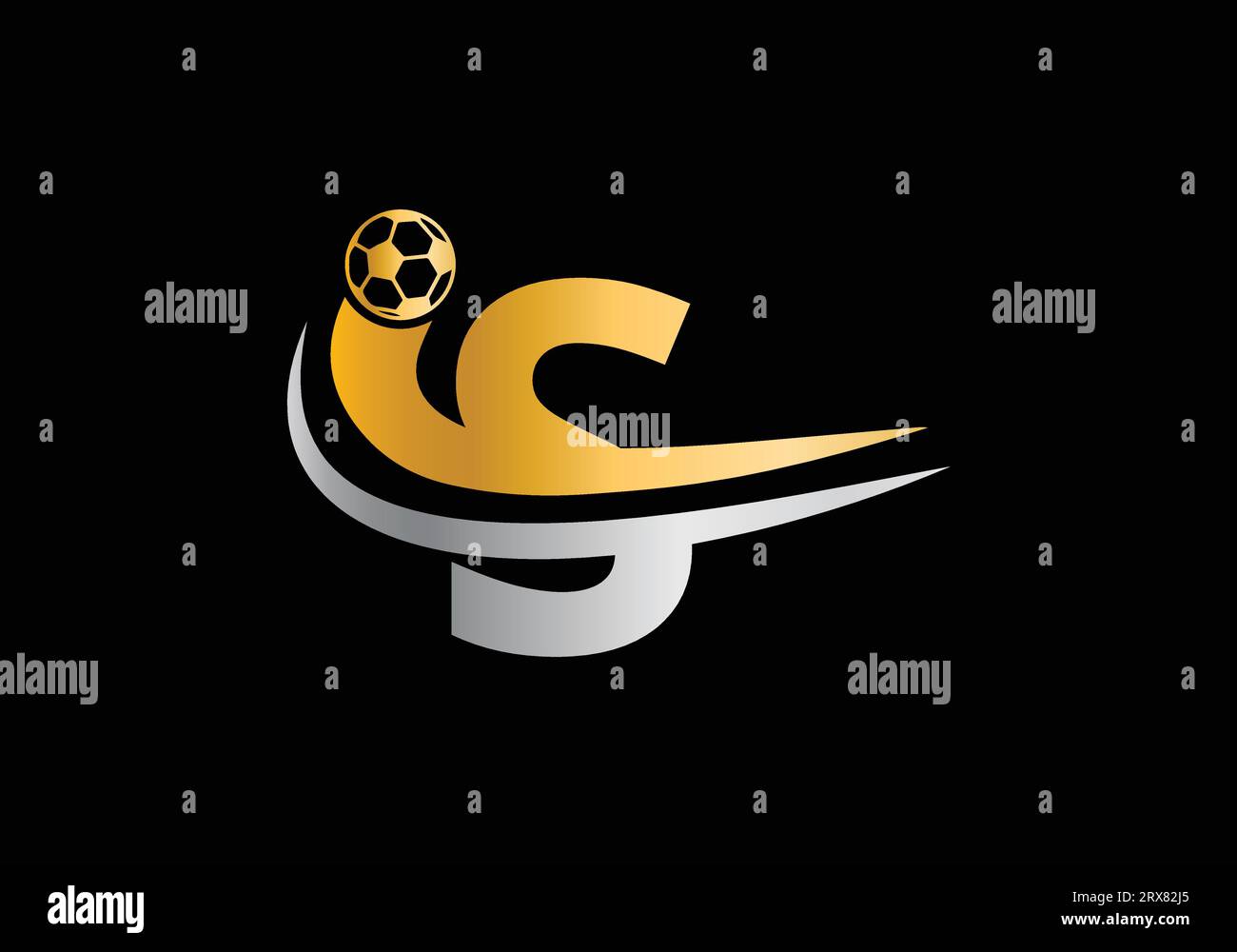 S Letter with Football Sports Logo Template Design. For Football Club ...