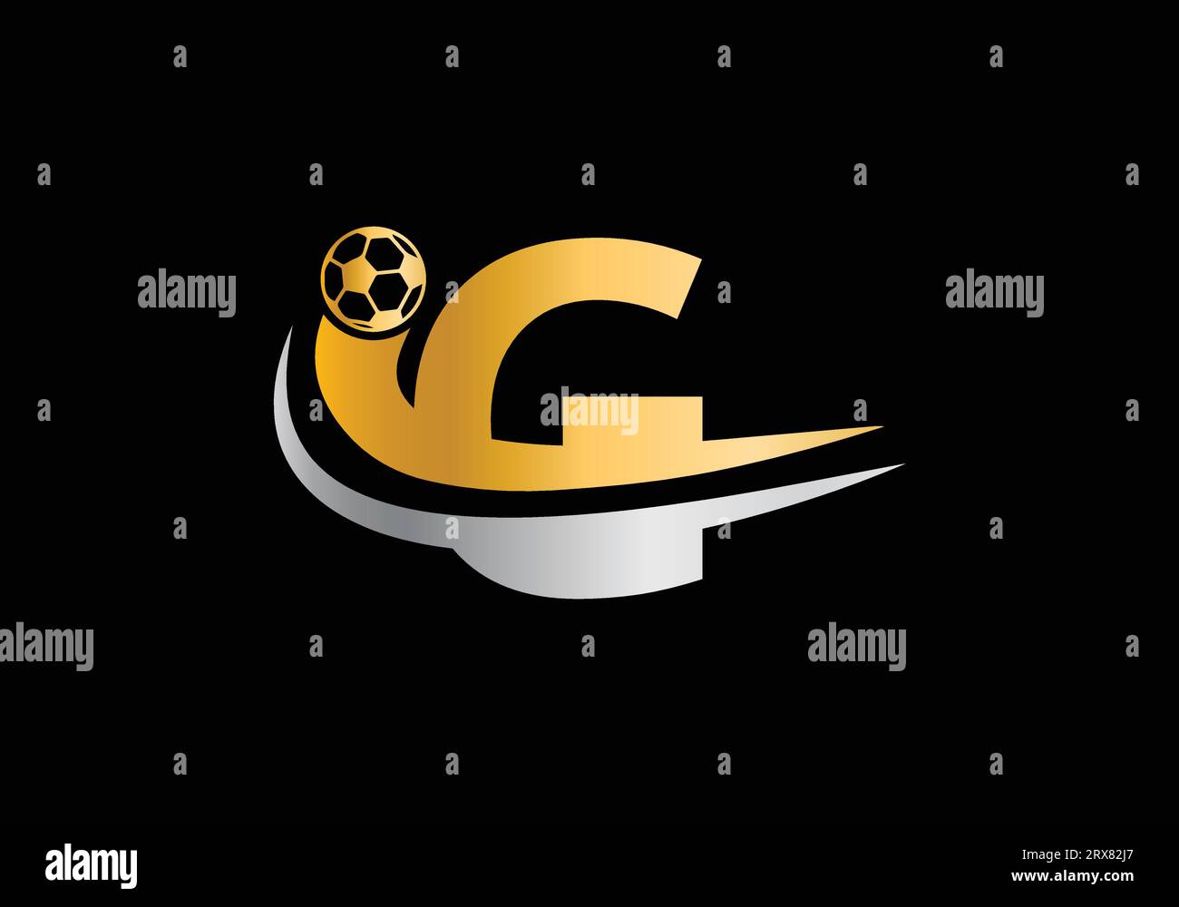 G Letter with Football Sports Logo Template Design. For Football Club ...