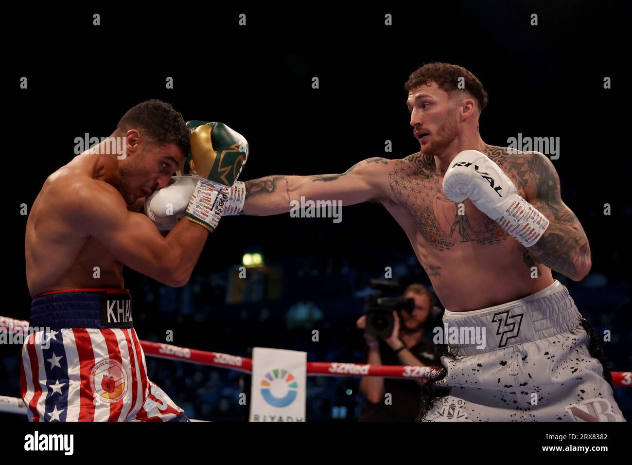 Zach Parker (right) and Khalid Graidia in action during the Super ...