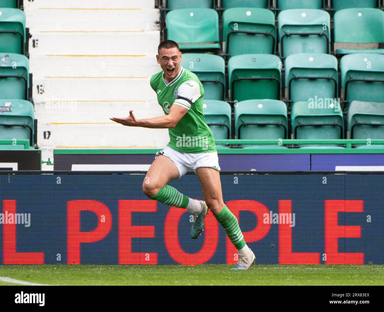 Edinburgh, UK. 23rd Sep, 2023. Scottish Premiership - Hibernian FC v St ...