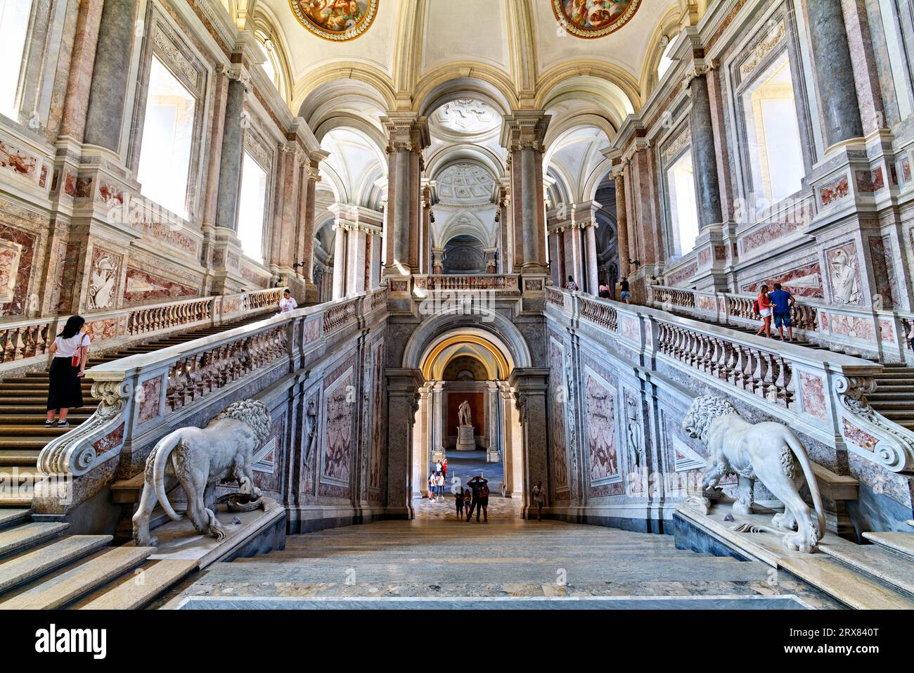 Caserta Campania Italy. The scalone (staircase of honour) by Luigi ...