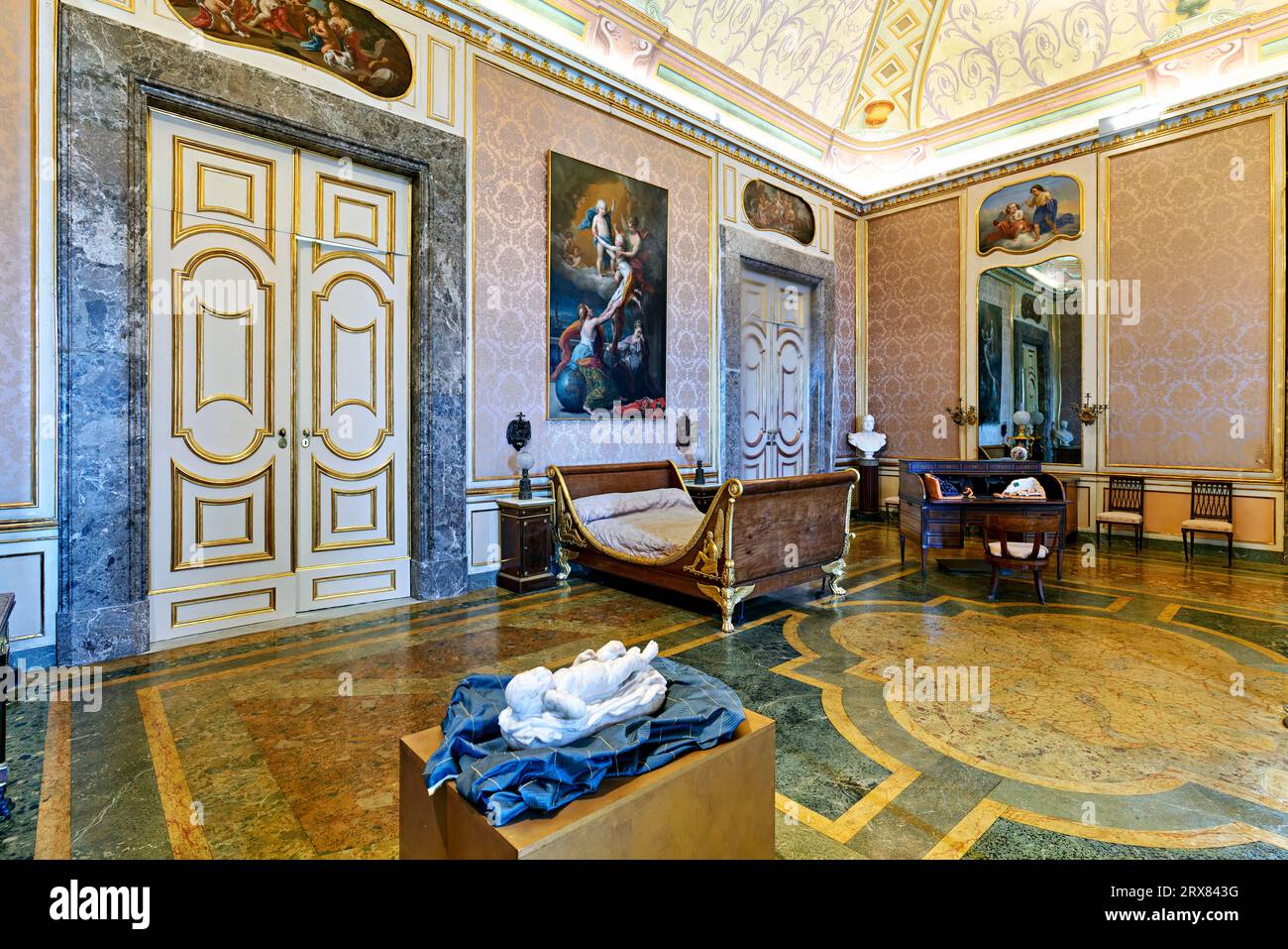 Caserta Campania Italy. The Royal Palace. The apartment of Queen Maria ...