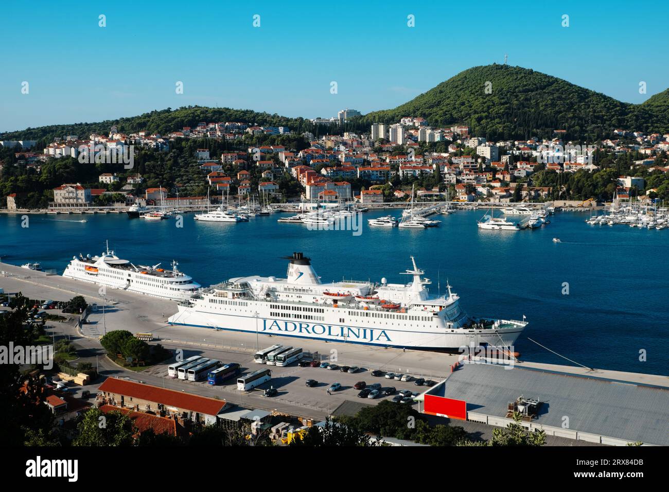 passenger ship moored in Dubrovinik port, Croatia Stock Photo - Alamy