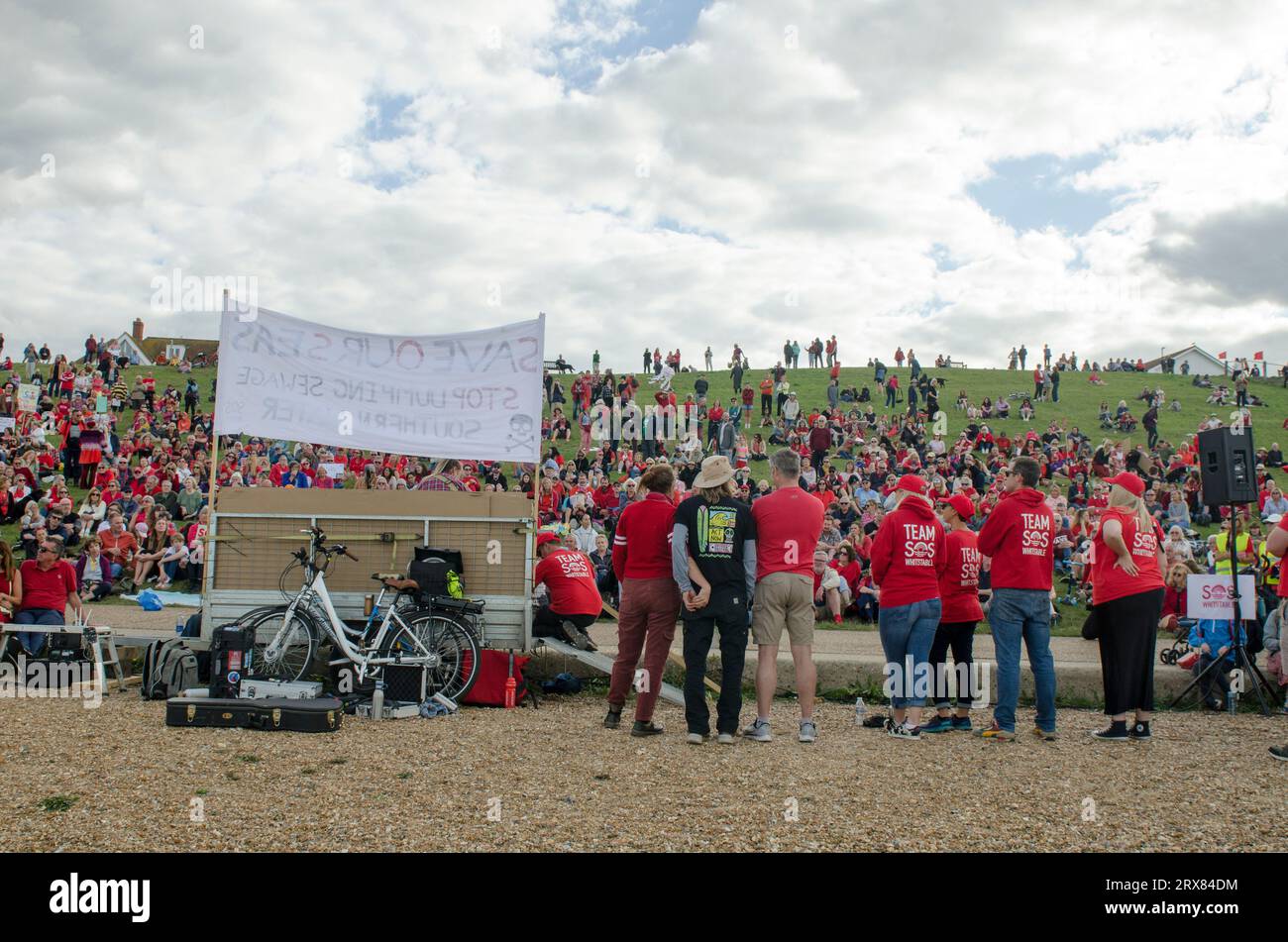 Whitstable, Kent, UK. 23 September, 2023. The Crowd at Tankerton beach ...