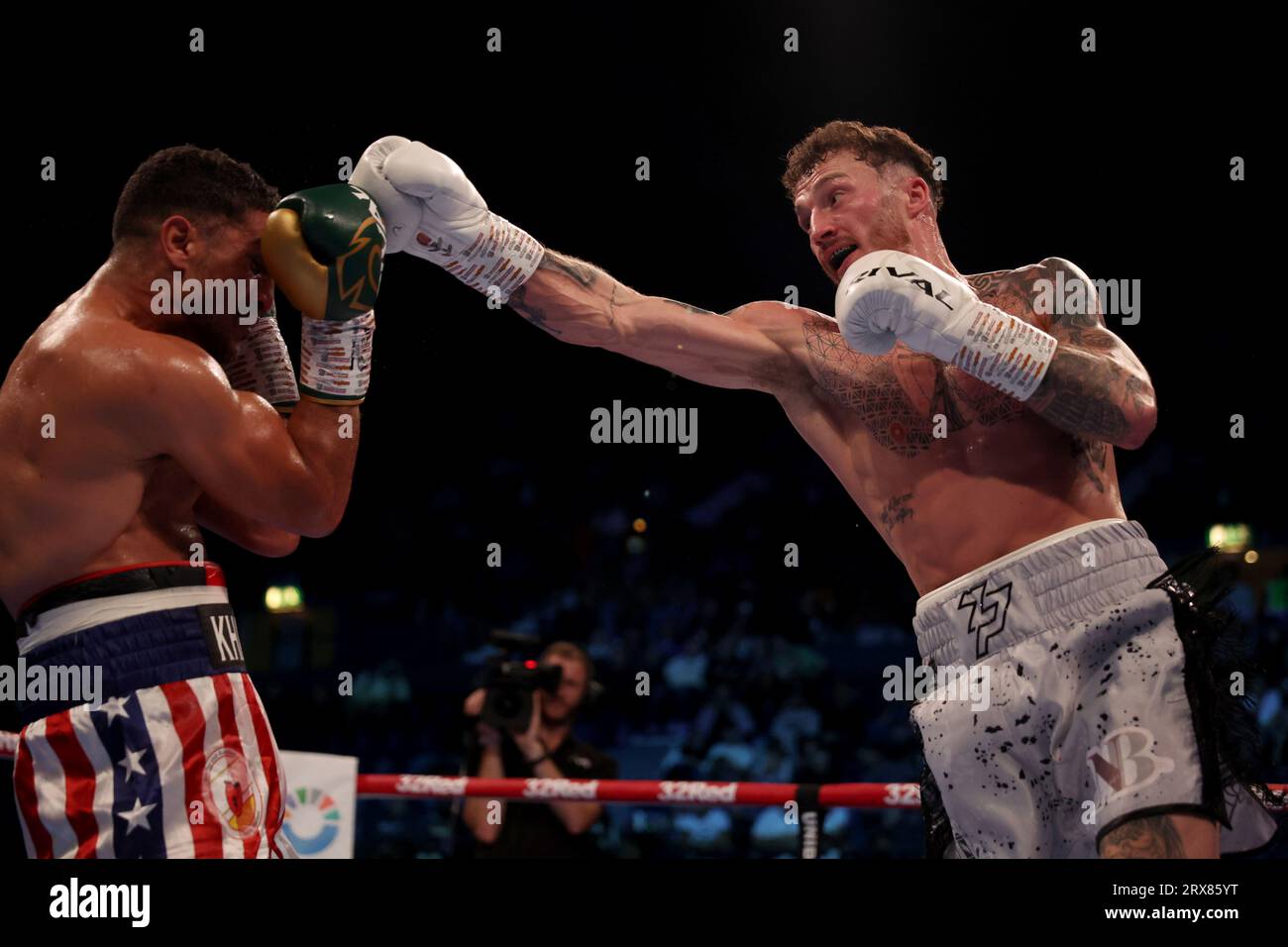 Zach Parker (right) and Khalid Graidia in action during the Super ...