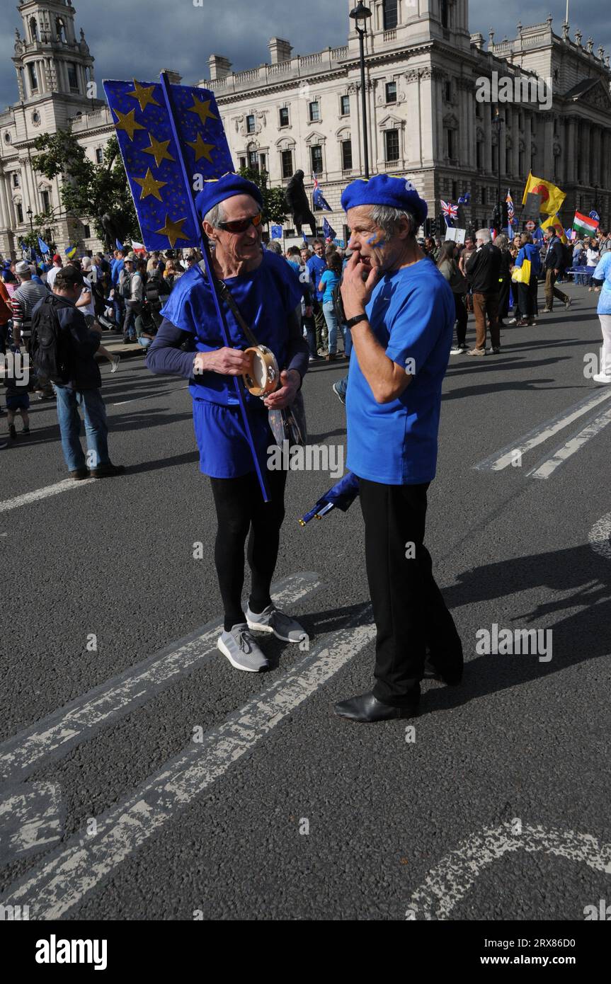 EU Rejoin Protesters in London Stock Photo - Alamy