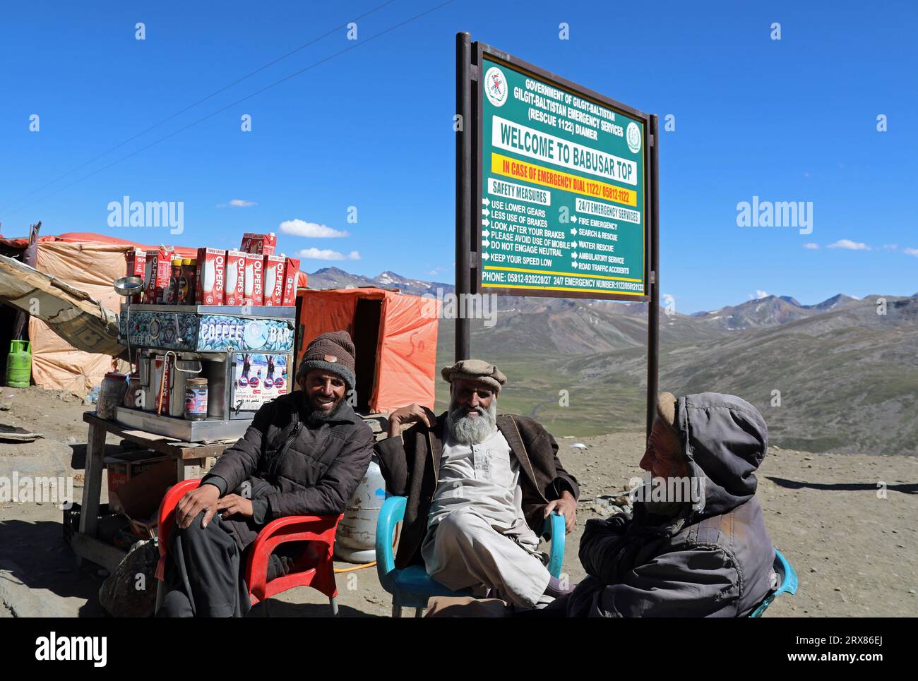 Coffee stall at Babusar Top in northern Pakistan Stock Photo - Alamy