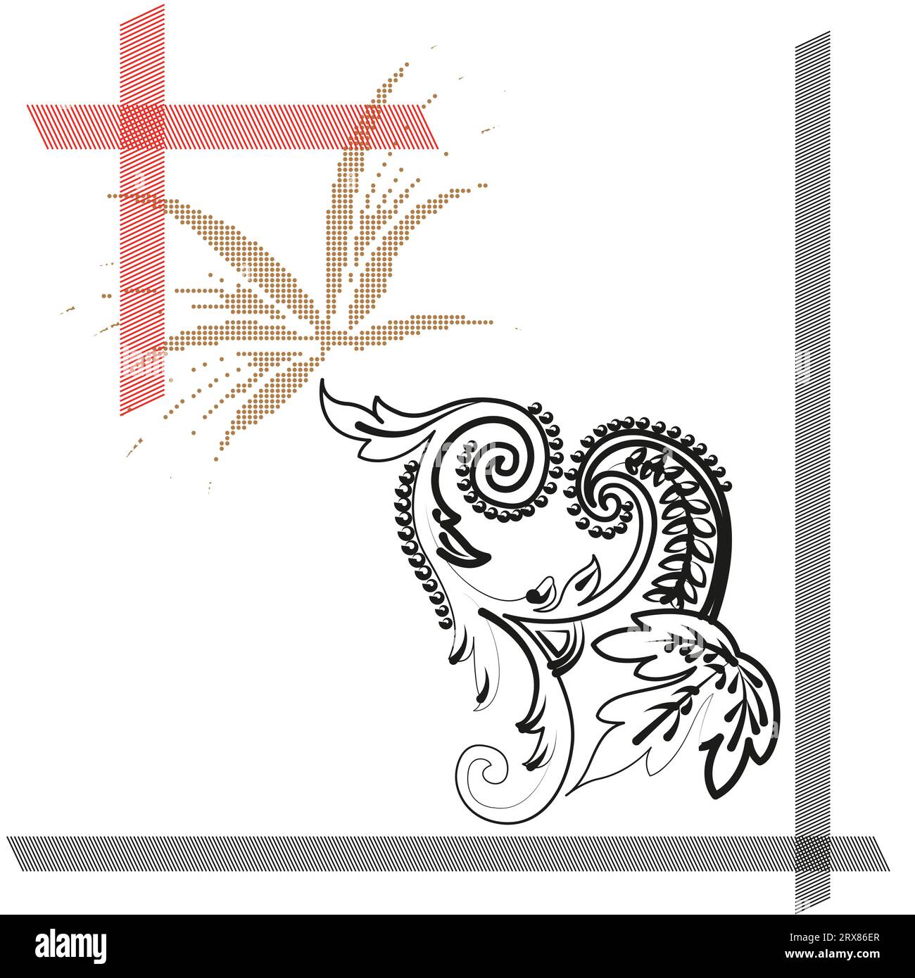 Abstract cross swirl background Stock Vector Images - Alamy