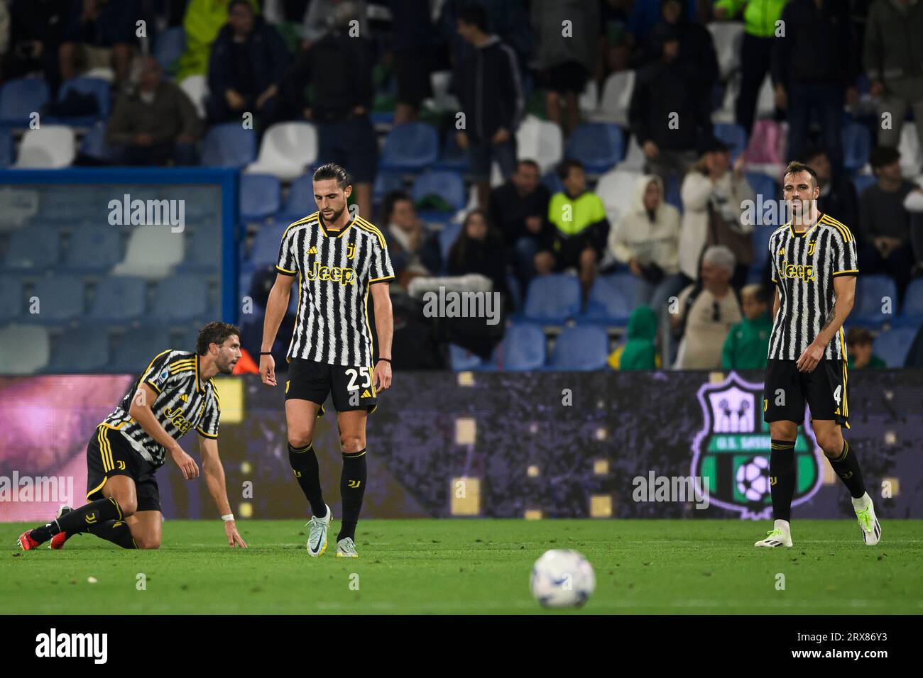 Reggio Emilia, Italy. 23 September 2023. Manuel Locatelli, Adrien ...