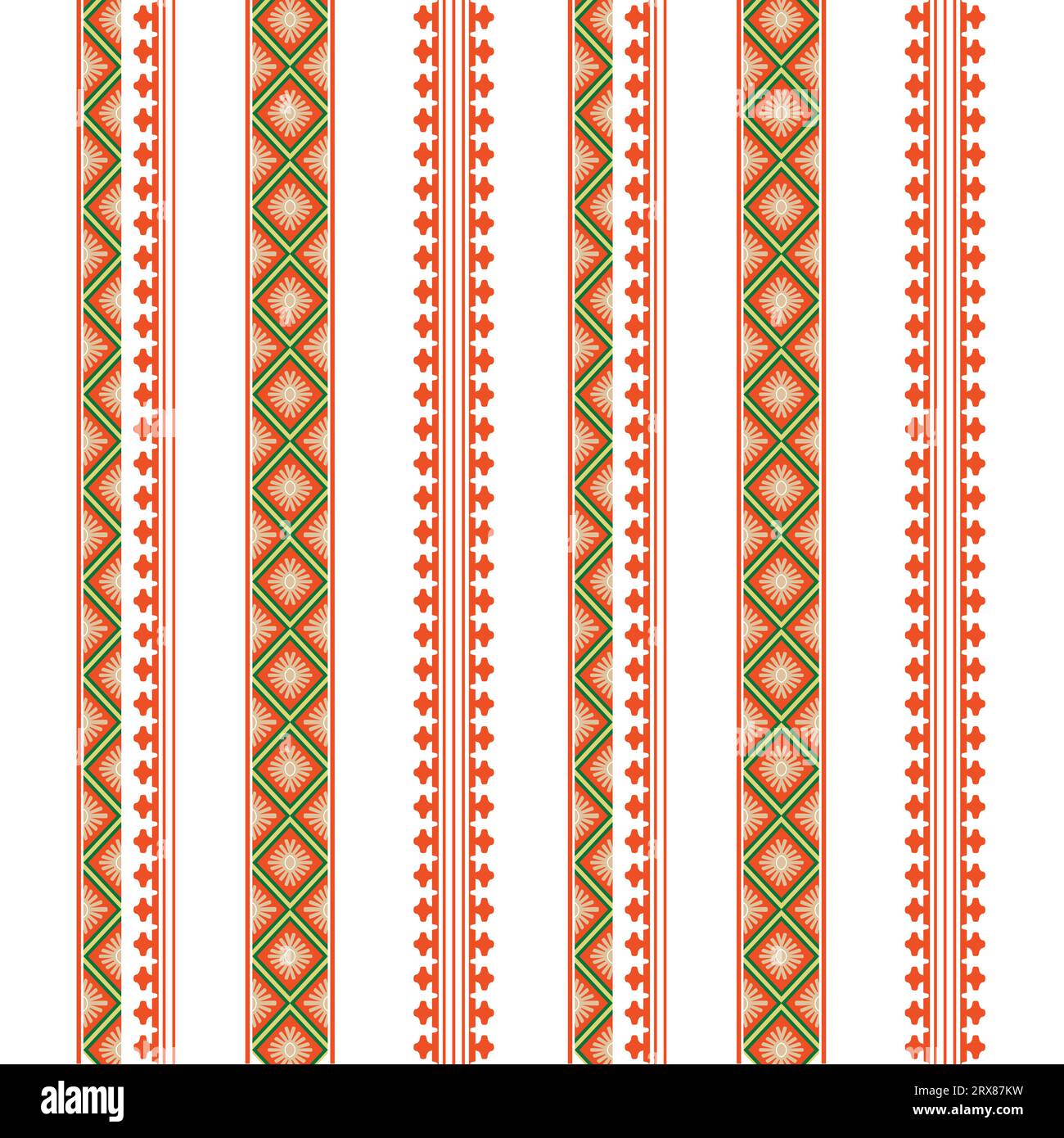 Vibrant striped pattern borders on a clean white background Stock ...