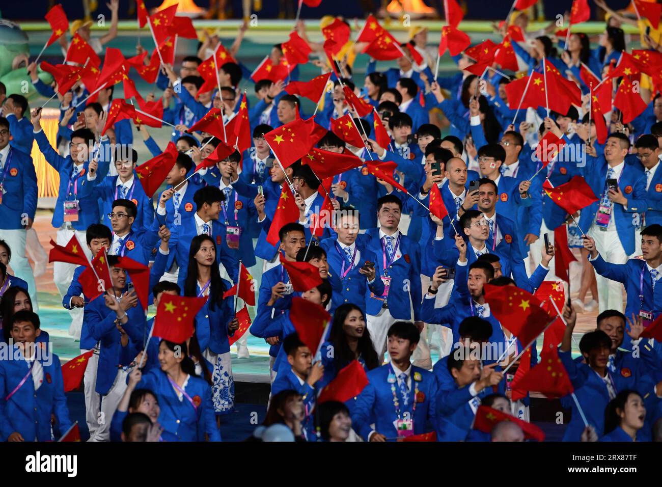 Hangzhou, China. 23rd Sep, 2023. The People's Republic of China team of ...