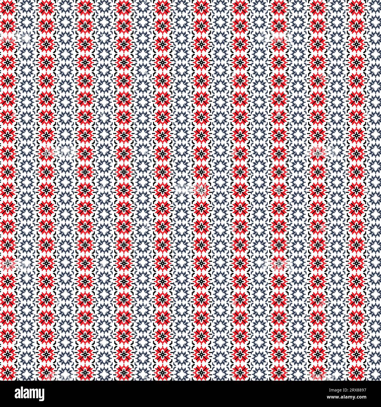 A red, white and blue pattern on a white background Stock Vector Image ...