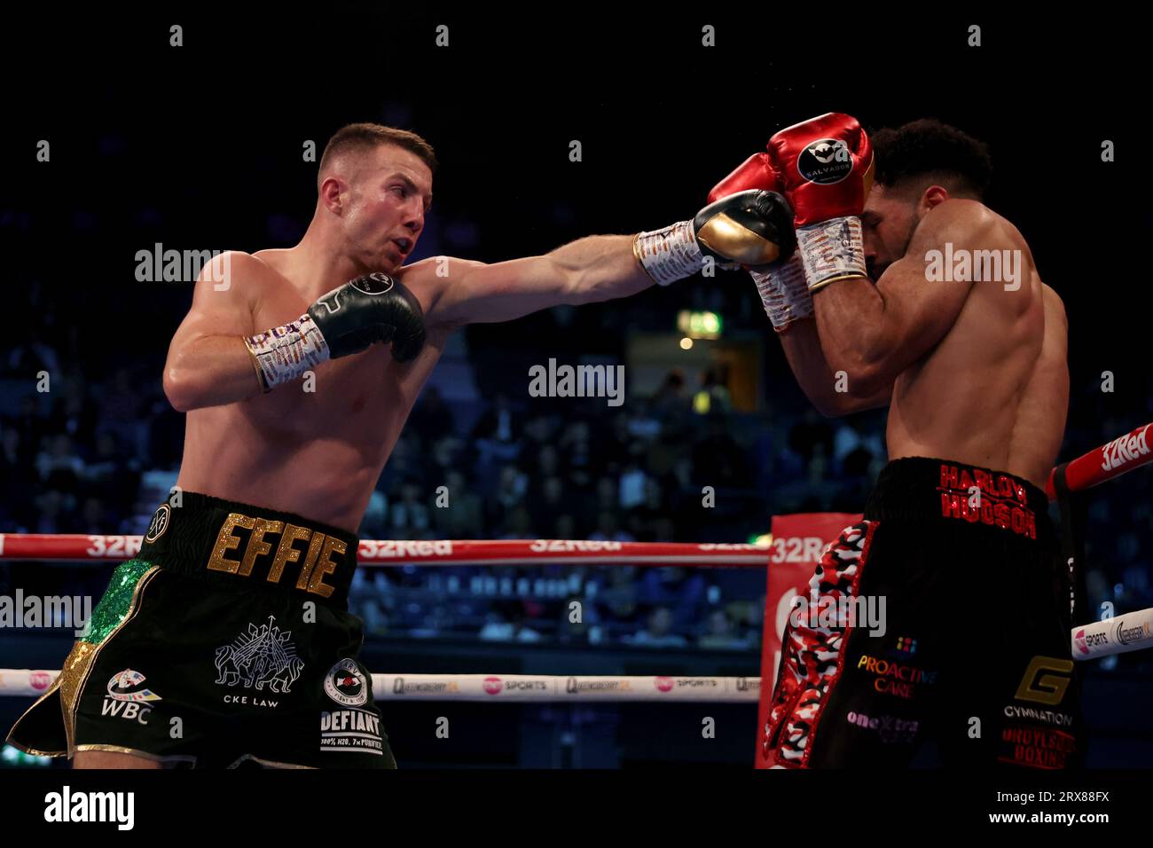 Pierce O'Leary (left) and Kane Gardner in action during the WBC ...