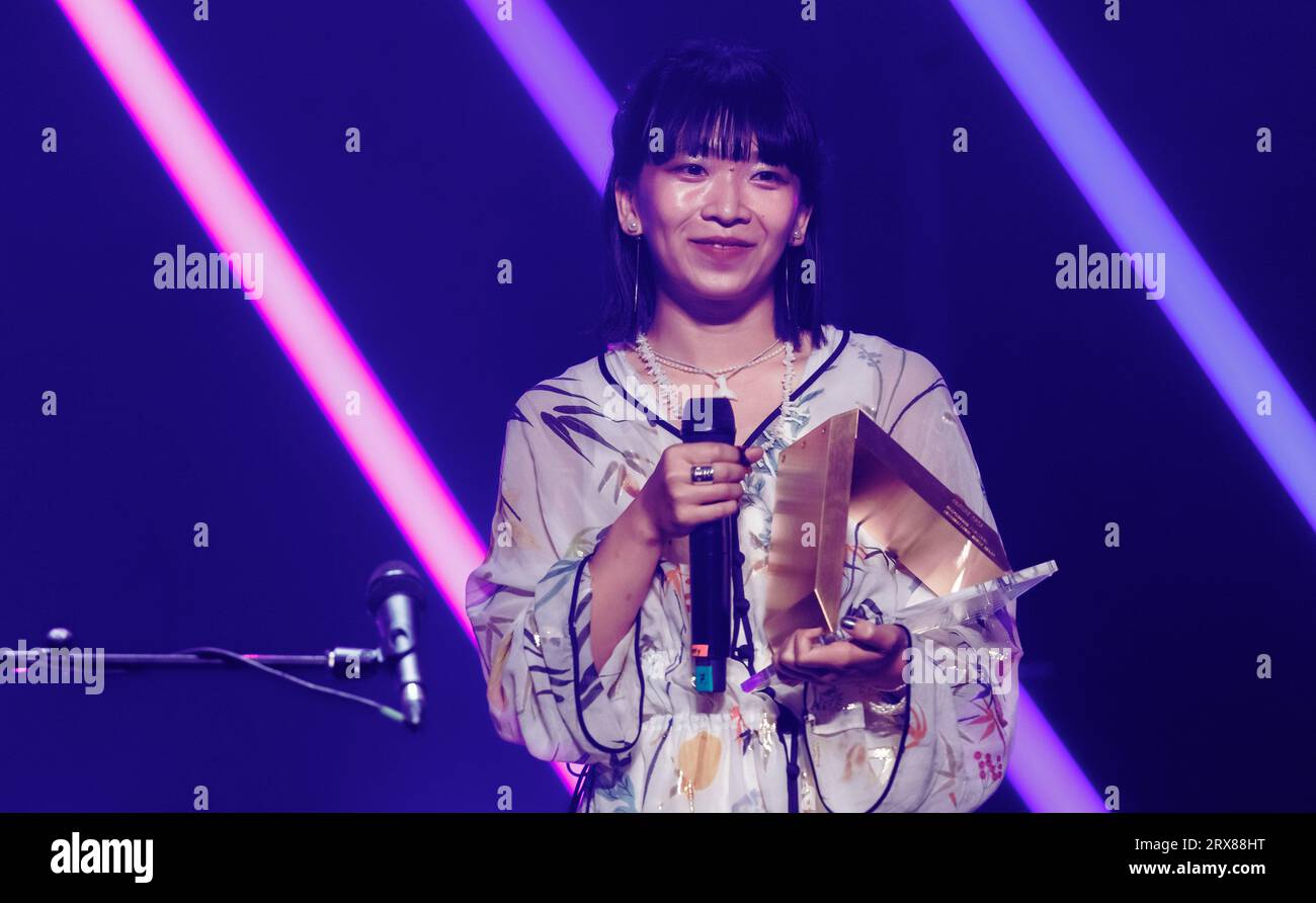 Hamburg, Germany. 23rd Sep, 2023. Ichiko Aoba is on stage with her won ...