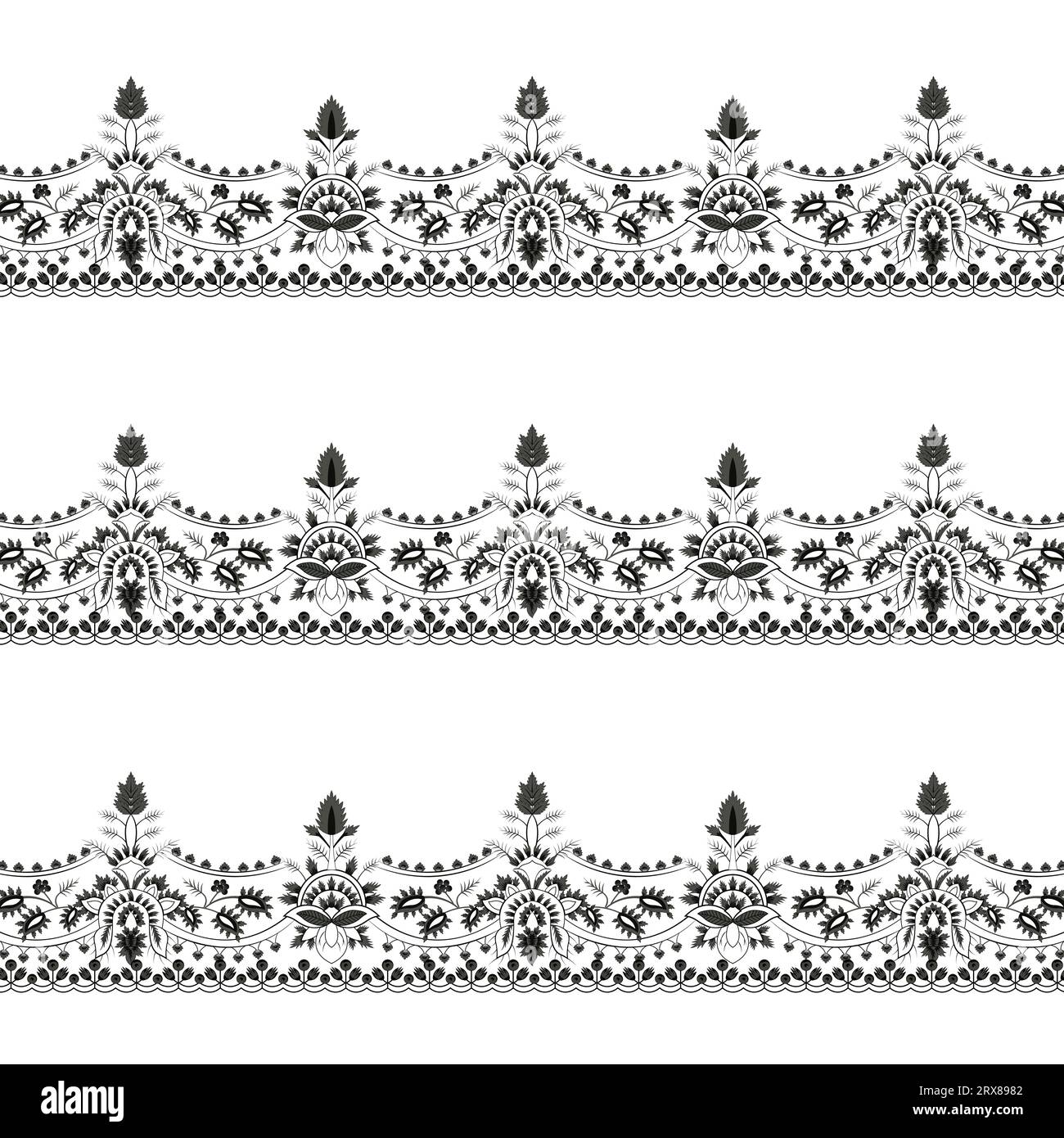 A delicate lace border on a clean white background Stock Vector Image ...