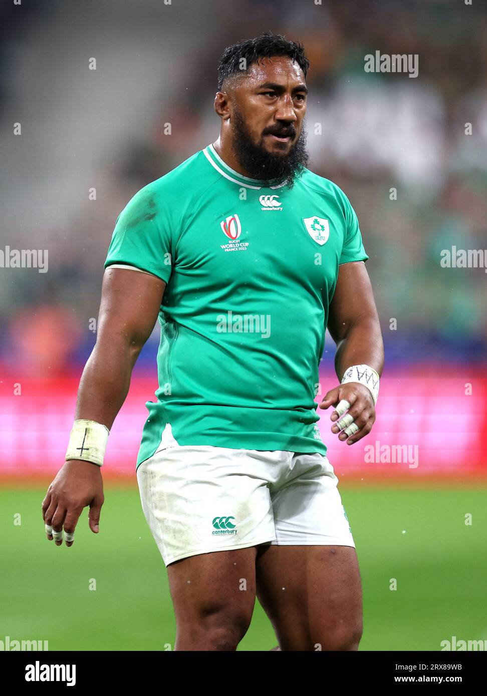 Ireland's Bundee Aki during the Rugby World Cup 2023, Pool B match at ...