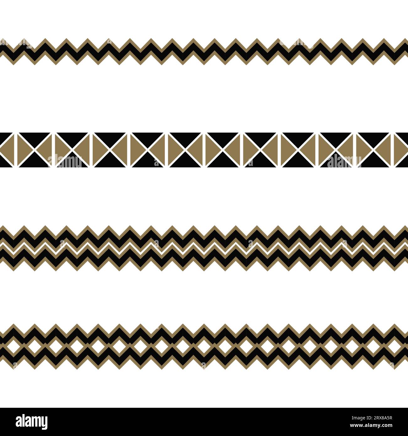 Black and white geometric lines in abstract art, border Stock Vector ...