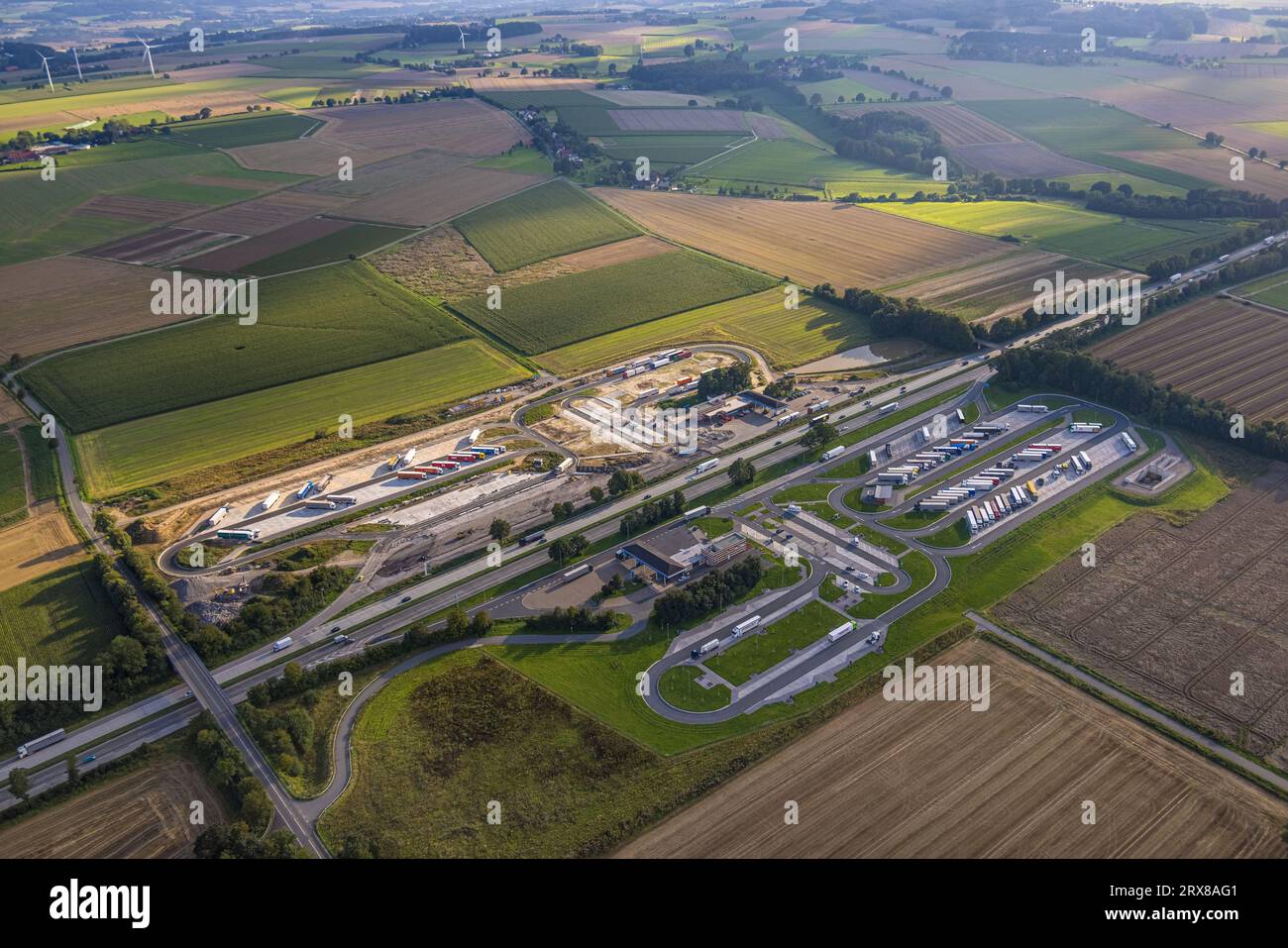 Freeway service area am haarstrang at freeway a44 hi-res stock ...