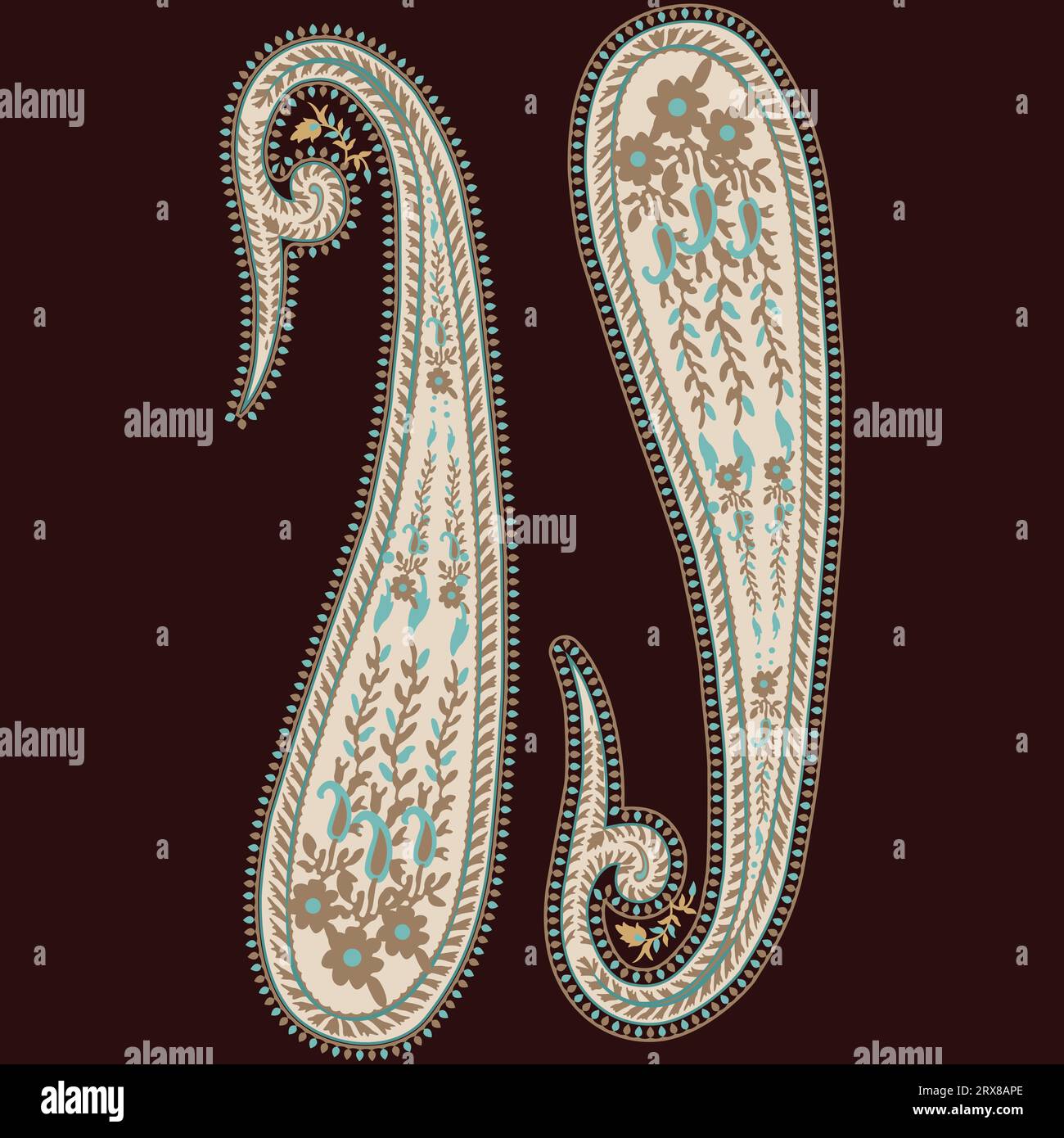 Paisley shapes hi-res stock photography and images - Alamy