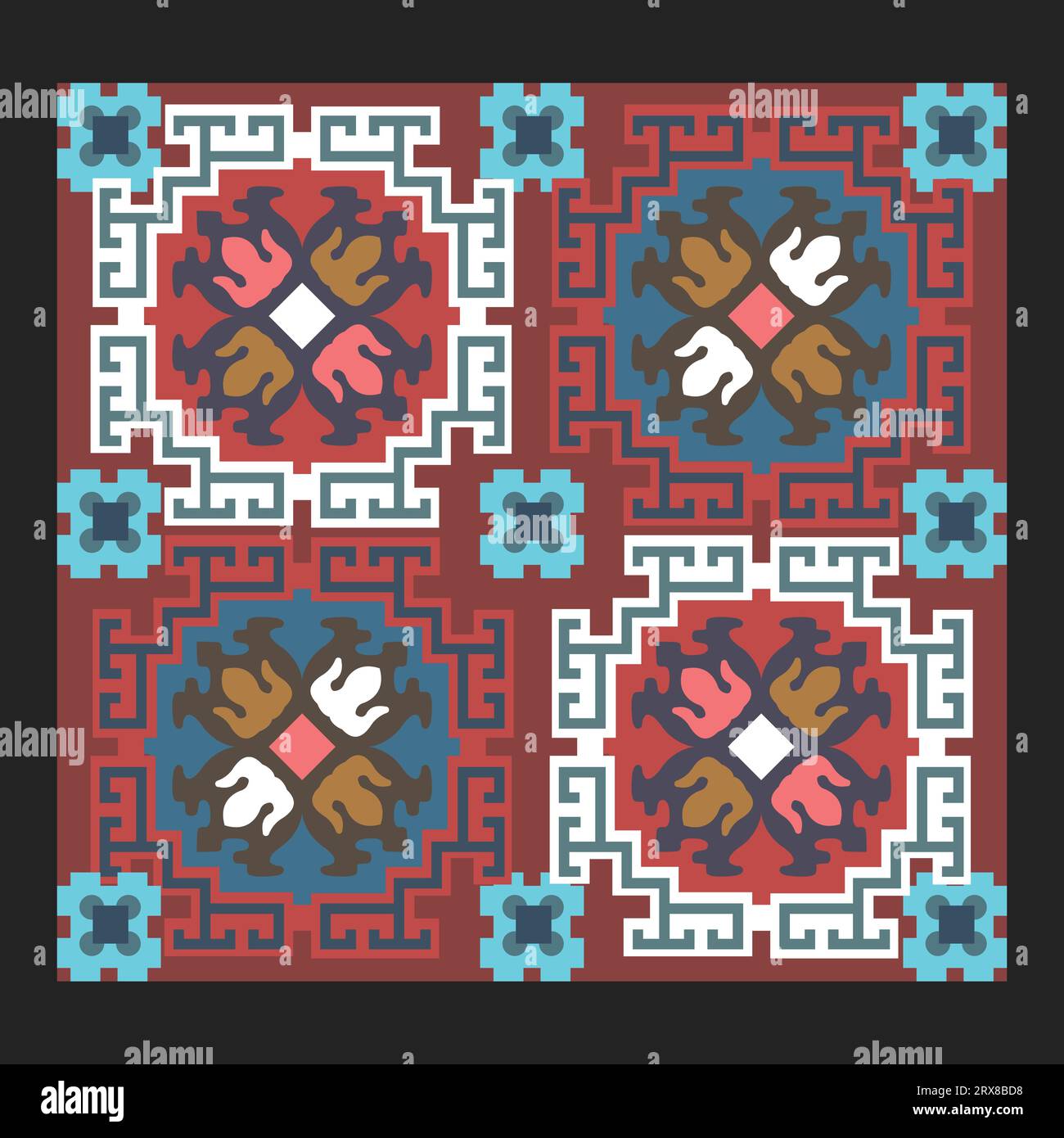 Abstract handprint on blue Stock Vector Images - Alamy