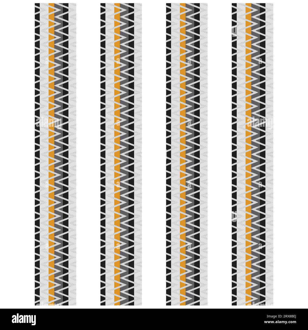 A white and yellow striped border pattern with black and white stripes ...