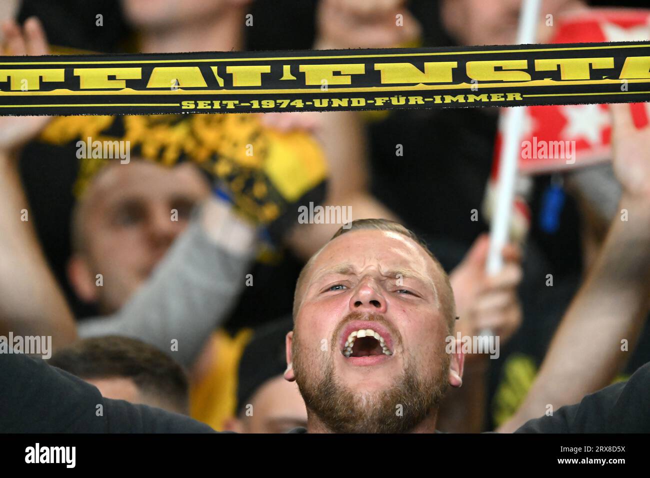 PARIS - Borussia Dortmund supporter during the UEFA Champions League ...