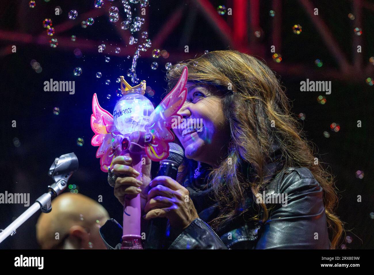 Bergamo, Italy. 22nd Sep, 2023. Cristina D'Avena e Gem Boy during ...