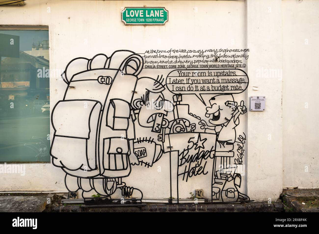 Love Lane Penang Street Art, Pulau Pinang, Malaysia Stock Photo - Alamy