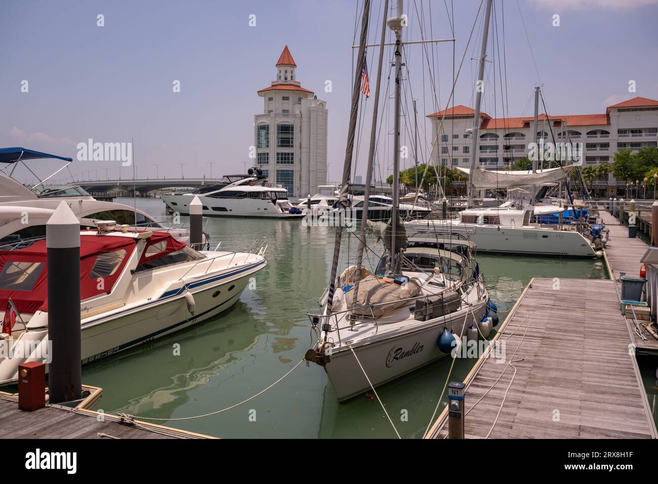Boats in the marina at Straits Quay, Penang, Malaysia Stock Photo - Alamy