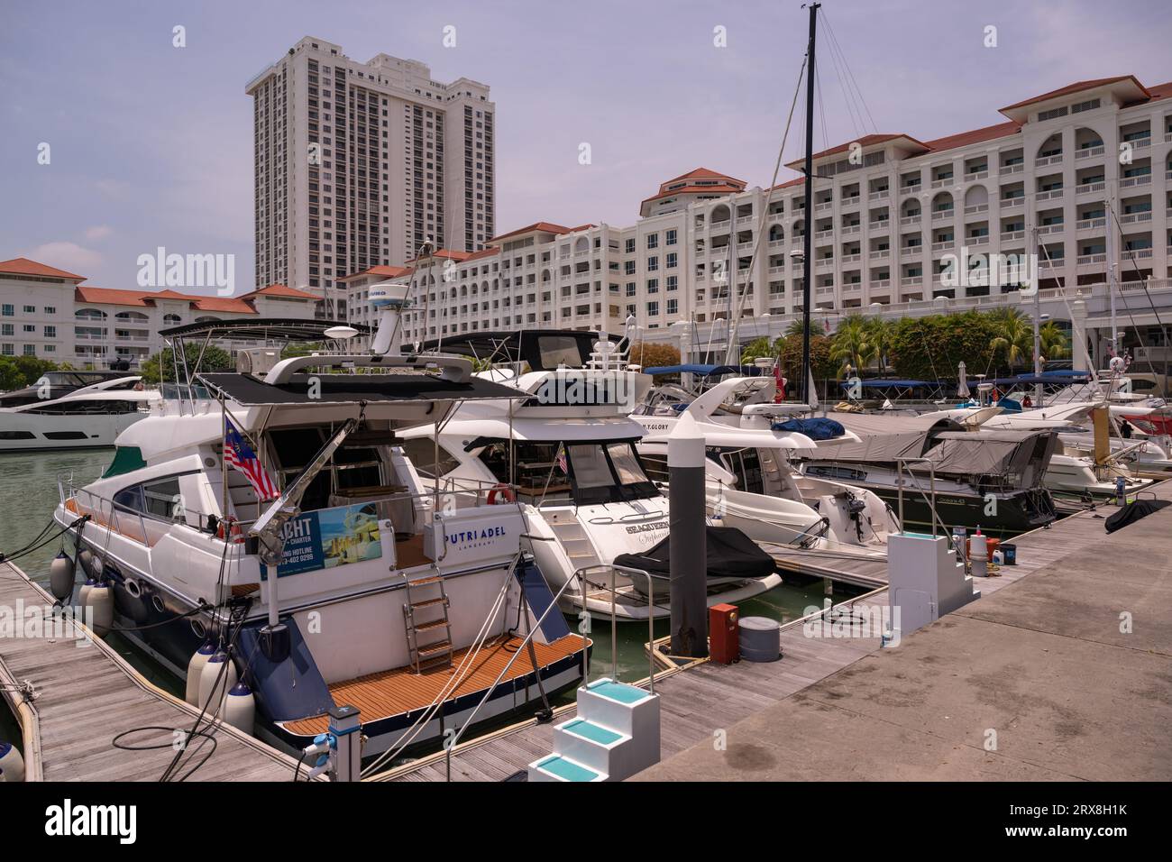 Boats in the marina at Straits Quay, Penang, Malaysia Stock Photo - Alamy