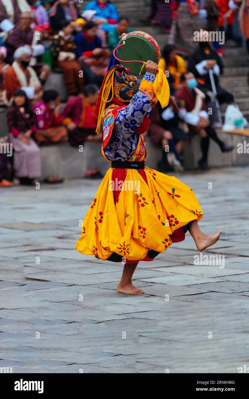 Bhutan Mask Dance Stock Photo - Alamy