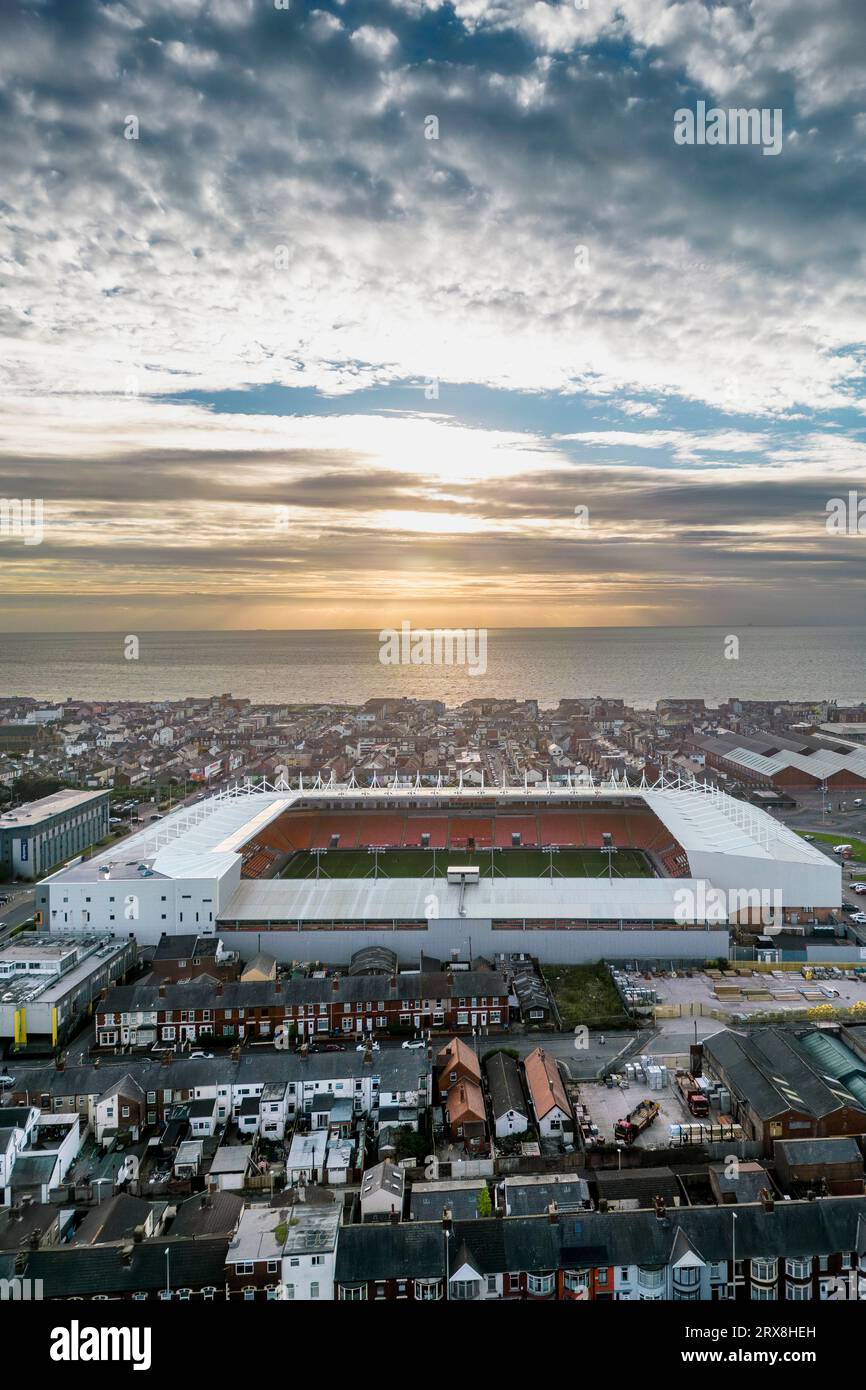 Aerial view of blackpool football stadium hi-res stock photography and ...