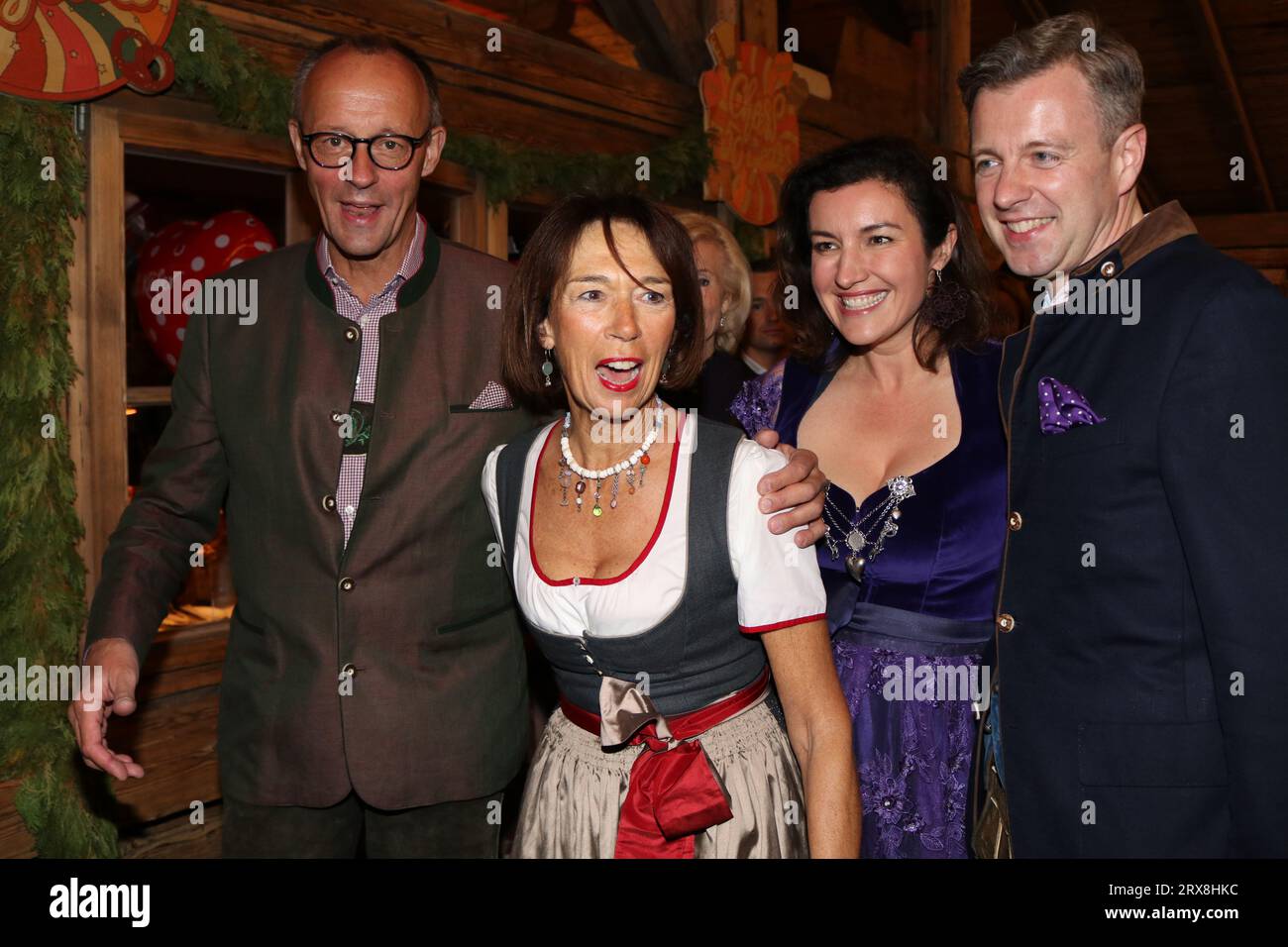 MUNICH, Germany. , . CDU politician Friedrich MERZ with wife Charlotte ...
