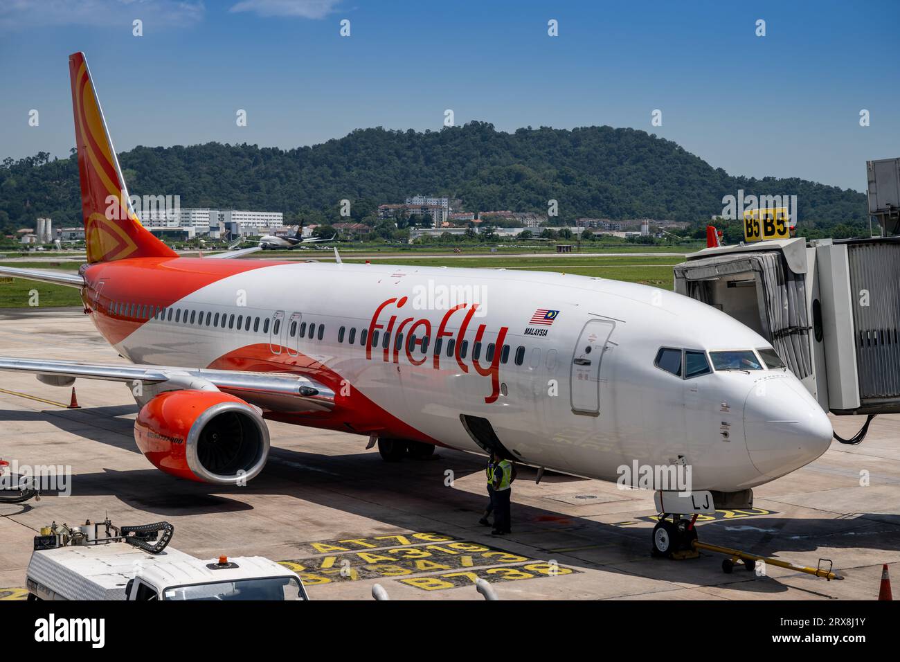 A Firefly Boeing 737-800 parked at Penang International Airport, Pulau ...
