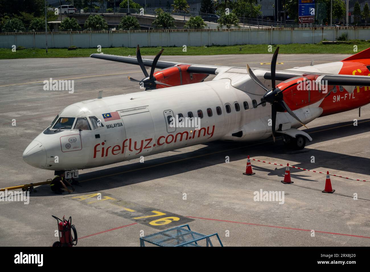 A Firefly ATR 72 parked at Penang International Airport, Pulau Pinang ...