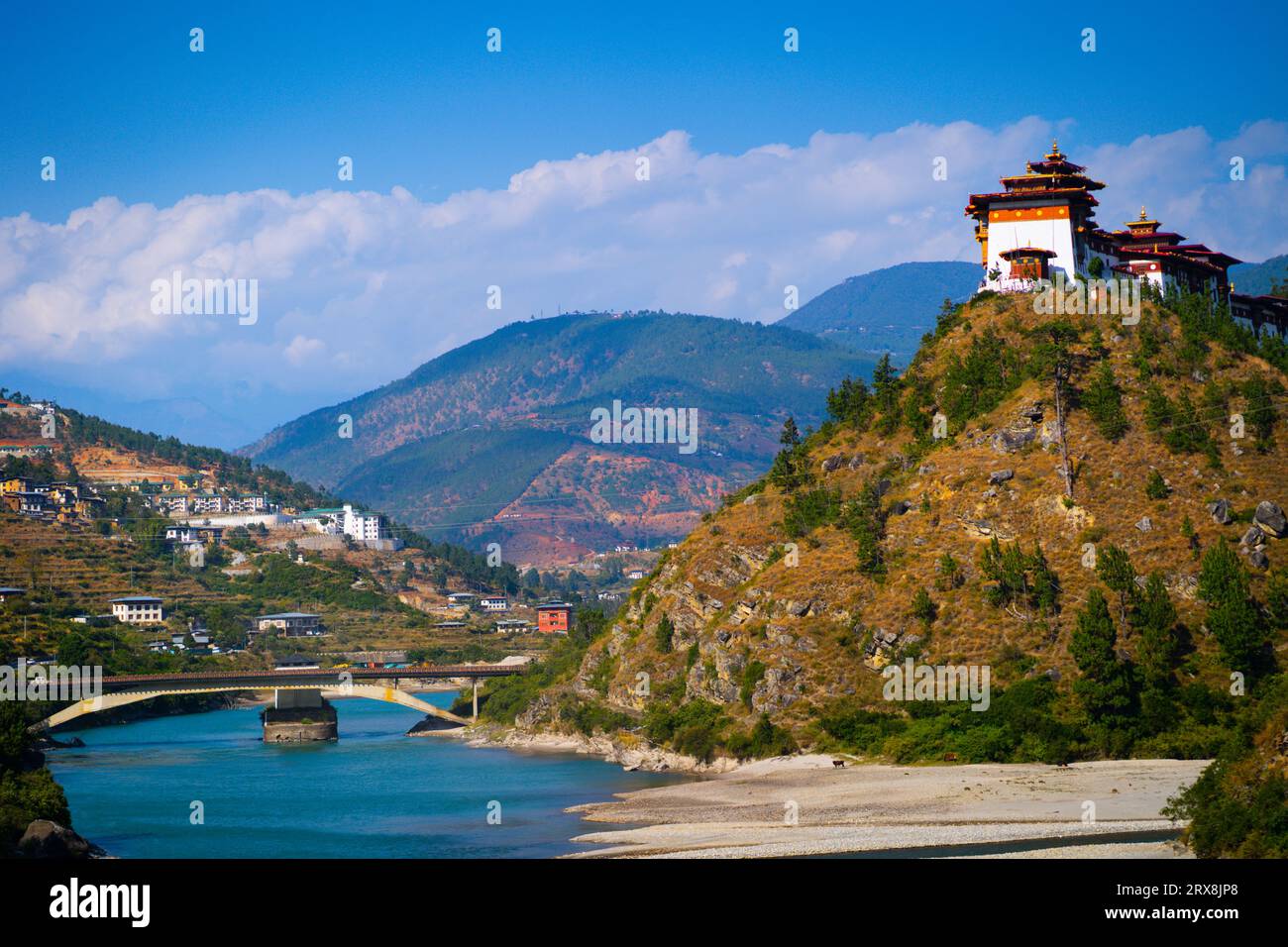Wangdue Phodrang Dzong Stock Photo - Alamy