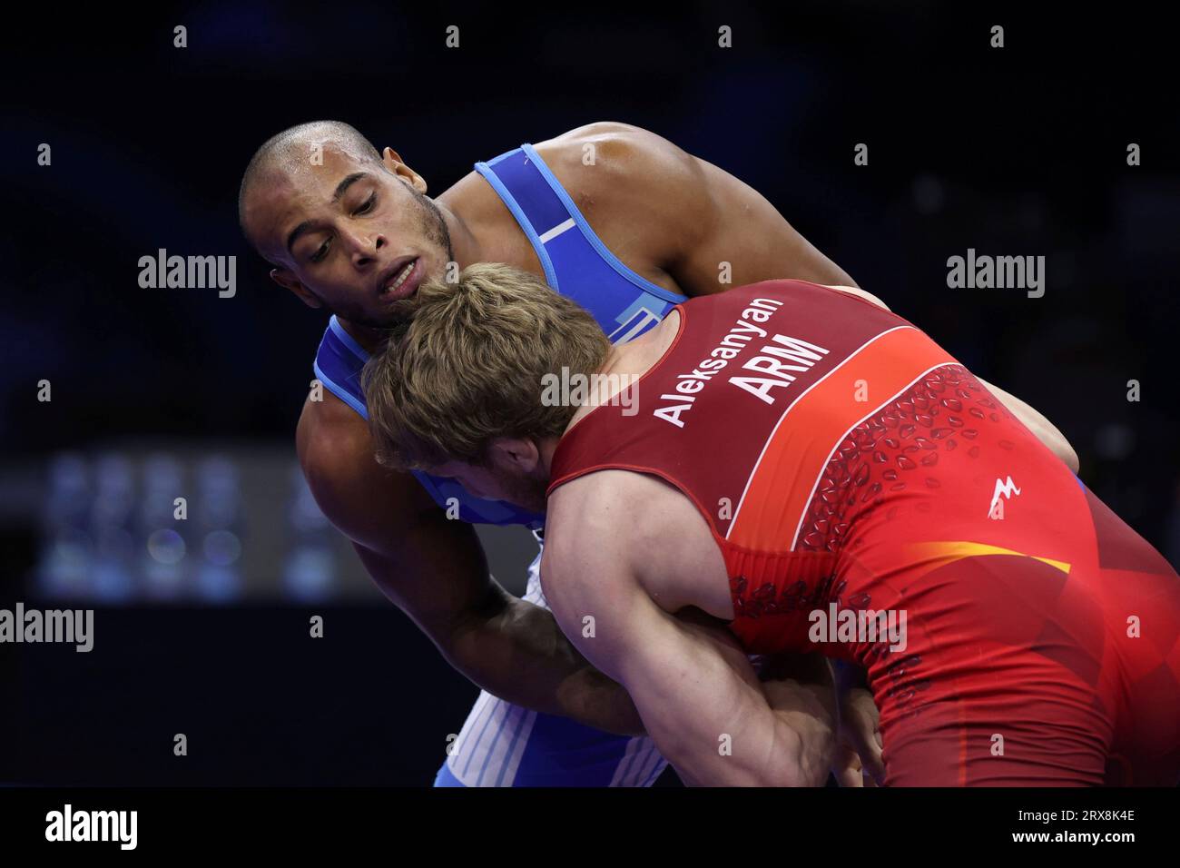 Gabriel Alejandro ROSILLO KINDELAN of Cuba (blue) and Artur ALEKSANYAN ...