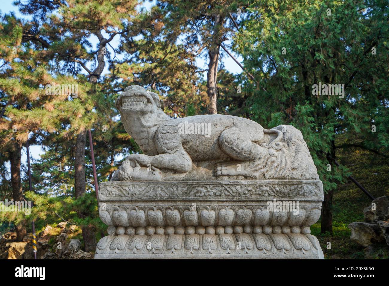 Divine Beast Stone Carving in Summer Palace, Beijing Stock Photo - Alamy