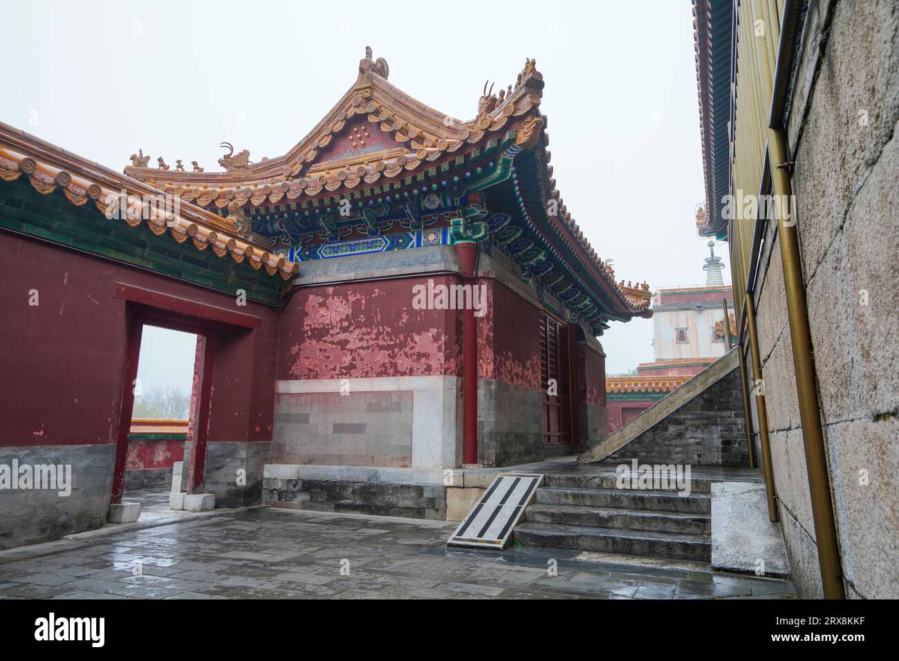 Beijing China, November 11, 2022: Tibetan Architecture Scenery of the Four Great Regions Scenic ...
